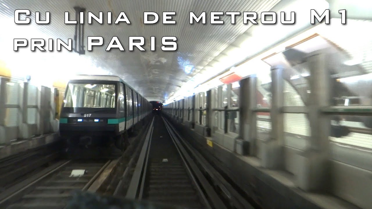 Cu linia de metrou M1 prin Paris - YouTube