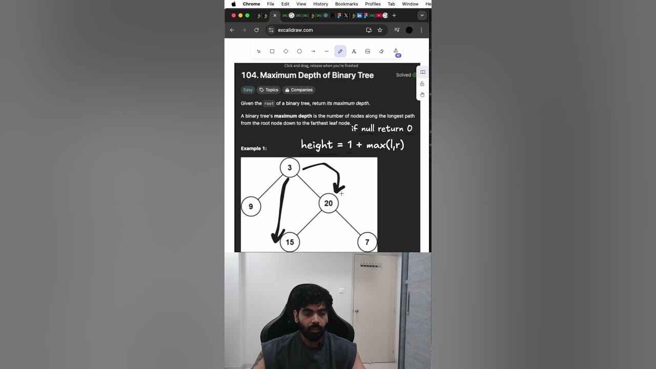 104. Maximum Depth of Binary Tree | 30 Days interview Preparation Plan #coding #programming ...