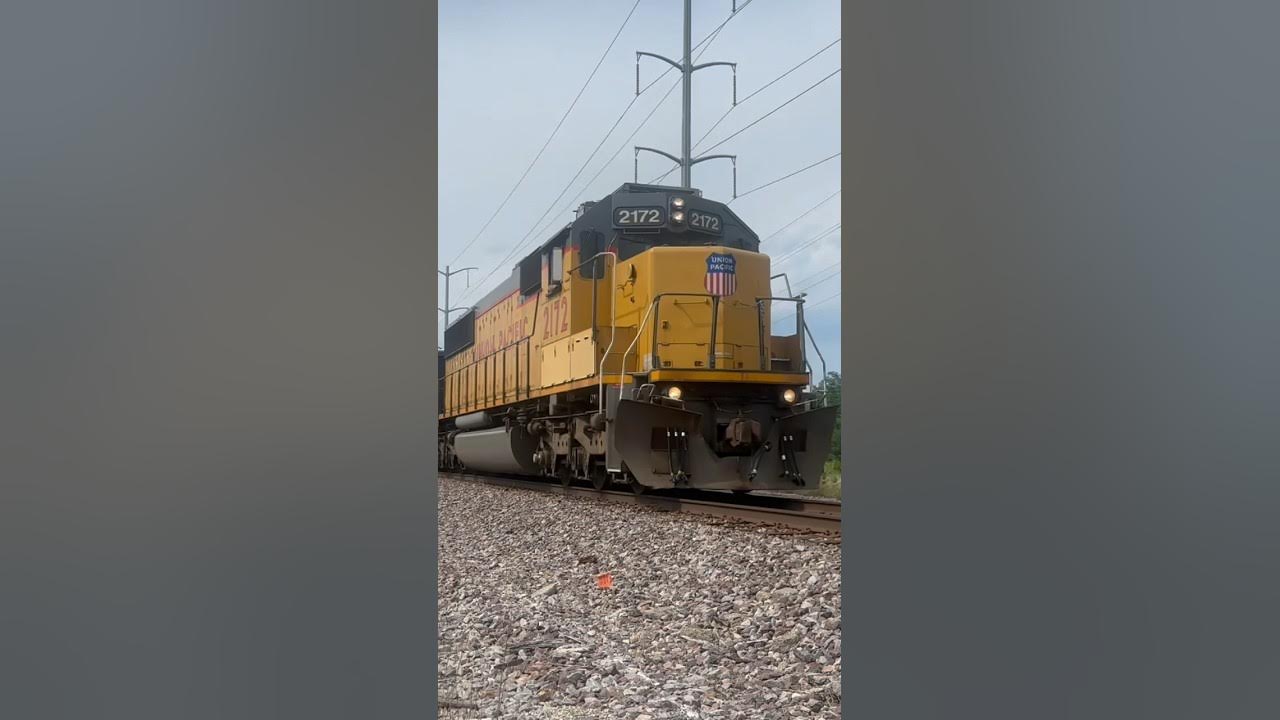 RARE! UP SD60 leads a local train in Lake bluff! #railway #railfan #railfaning #train #railroad ...