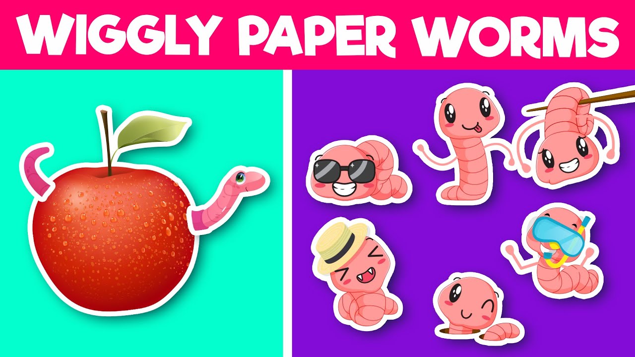 Make Paper Worms Move Easy Cool Activity for Kids - They Can Even Dance ...