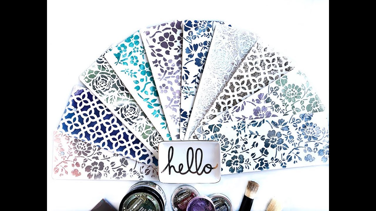 How To Create Beautiful Backgrounds with Stencils + Prima Products ...