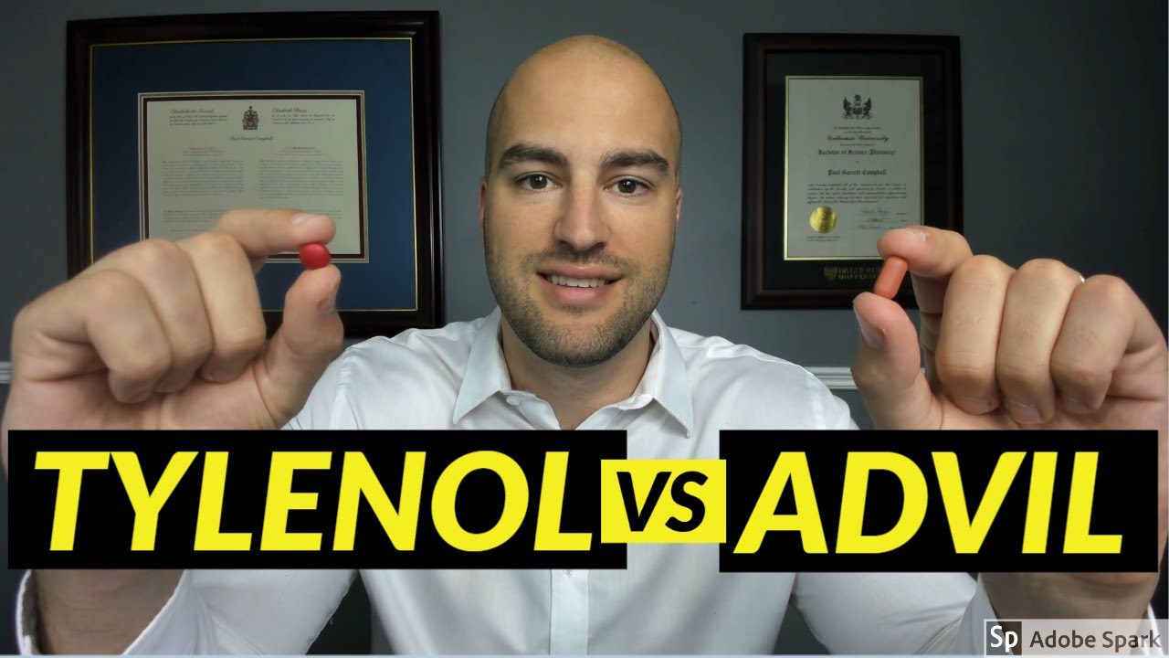 Tylenol Vs Advil Acetaminophen Vs Ibuprofen YouTube Tylenol Vs Advil Acetaminophen Vs Ibuprofen YouTube