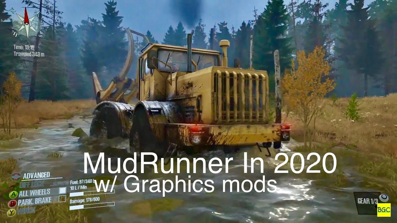 MudRunner in 2020 (Realistic Graphics + Reshade) The Bog - YouTube