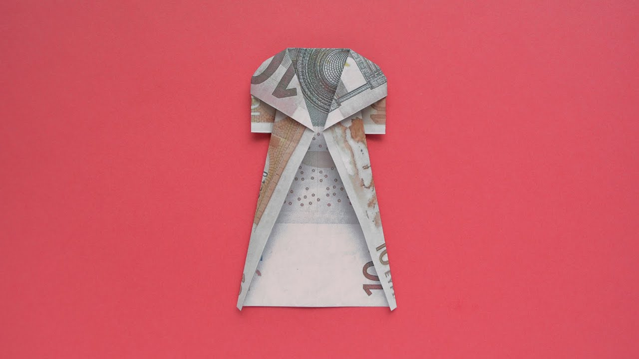 Origami MANTEL Anziehsachen Geldgeschenk GELD FALTEN | Money COAT ...