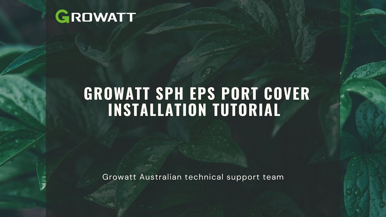 Growatt SPH EPS Port Cover Installation Tutorial - YouTube