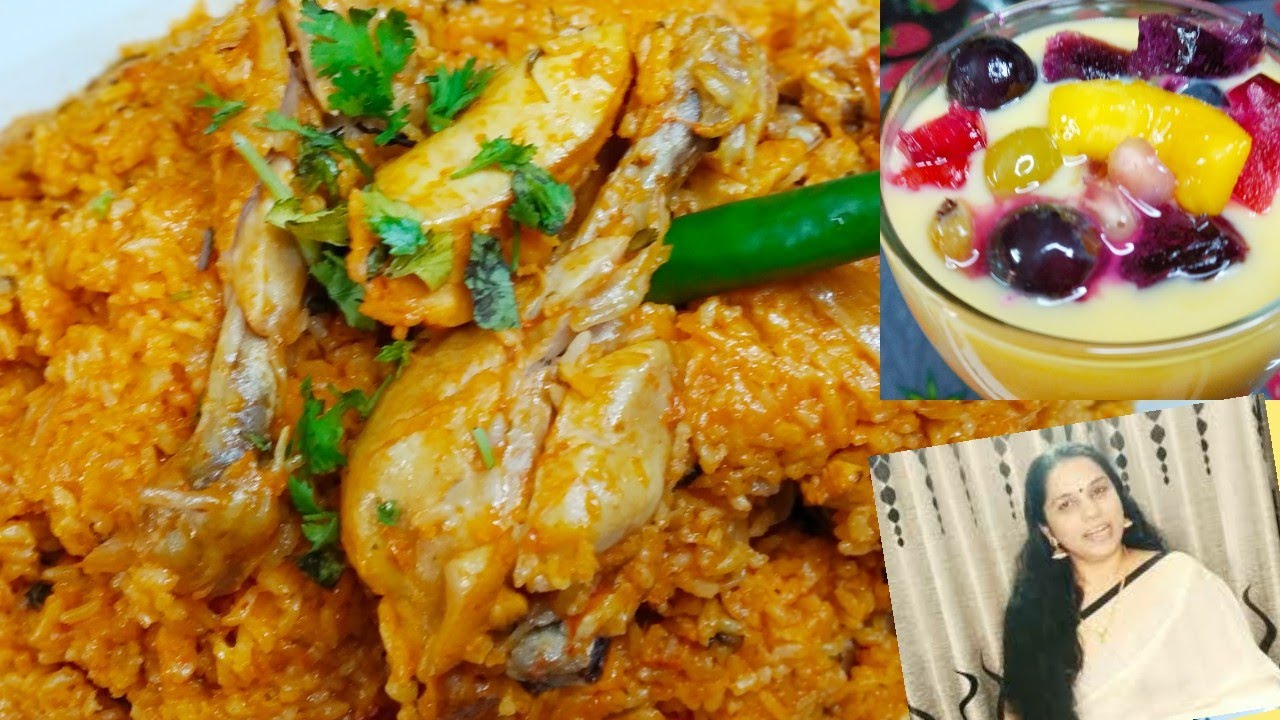 Ambur Chicken Biryani & Fruit Custard Recipe / EID SPECIAL/ Home Style ...