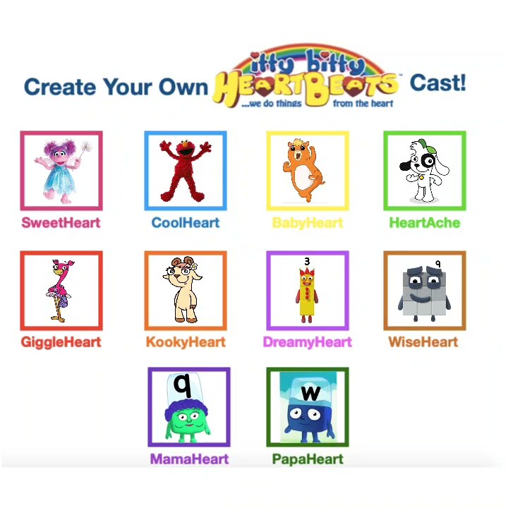 itty Bitty heartbeats cast meme by seqedage177 deviantart - YouTube