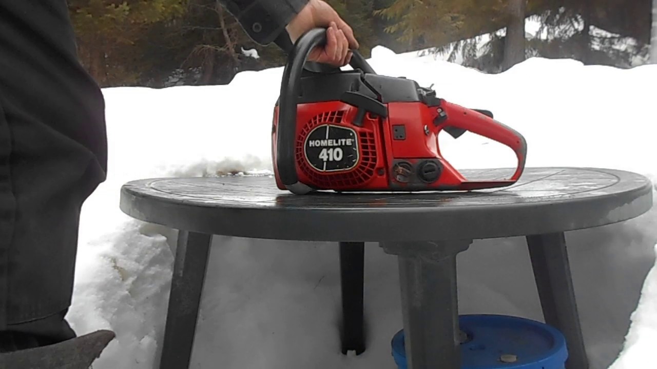 Homelite 410 Chainsaw Test Run - YouTube