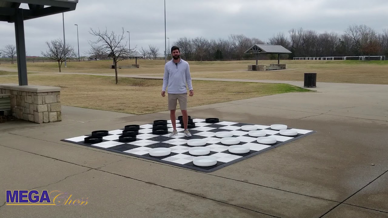 MegaChess 14 Inch Perfect Giant Checkers Set - YouTube
