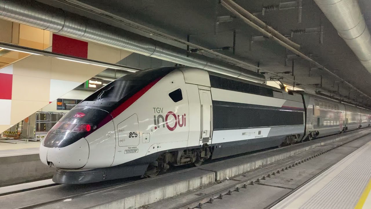 TGV InOui saliendo de Barcelona Sants - YouTube