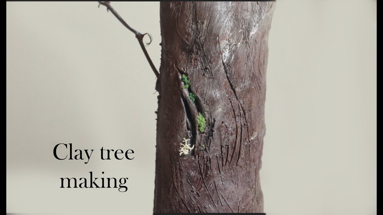 Making of: Clay tree trunk for miniature stop motion set (quick ...