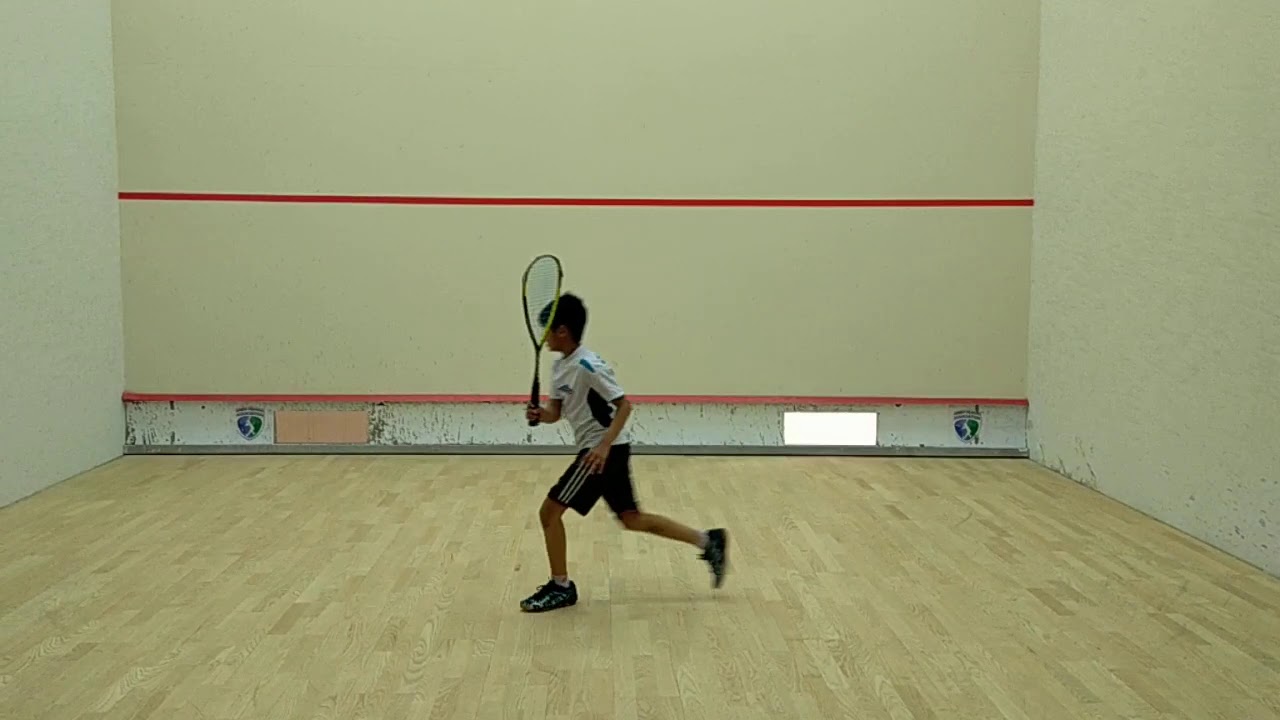 Forehand and backhand boost solo drill.Huzaifa Shahid squash🇵🇰 U11 ...