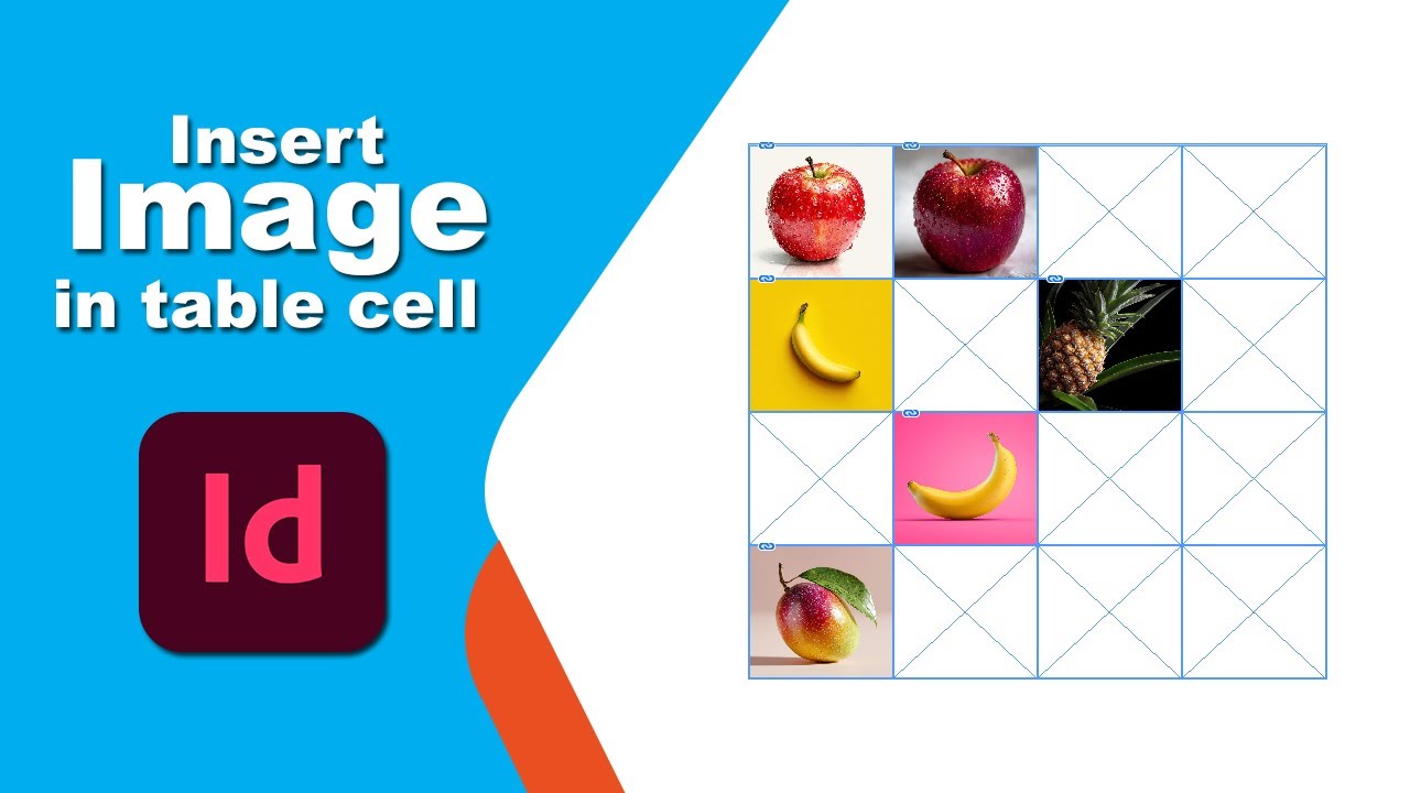 How to insert image into table cell in Adobe InDesign - YouTube