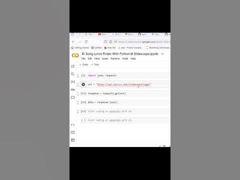 Song Lyrics Finder in Python with Free JSON API - Short Video - YouTube