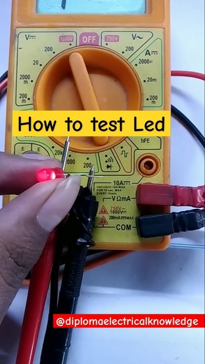 How to test Led light with Multimeter #ledlight #multimeter #lab # ...