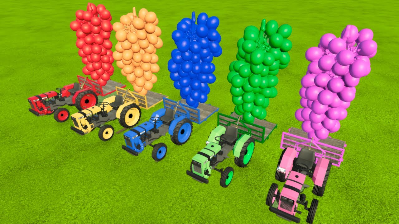 LOAD AND TRANSPORT GIANT GRAPES WITH LIZARD TRACTORS - Farming ...