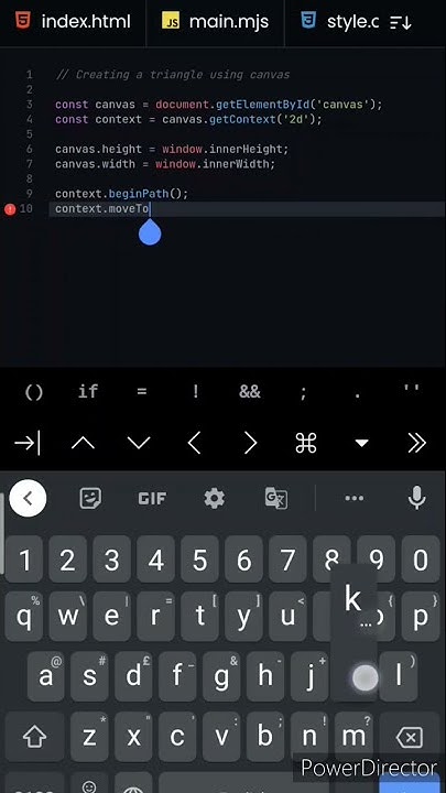 DRAWING A TRIANGLE USING CANVAS #JAVASCRIPT - YouTube