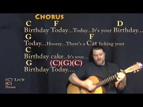 There's A Cat Licking Your Birthday Cake (Youtube) Guitar Cover Lesson with Chords/Lyrics - Munson