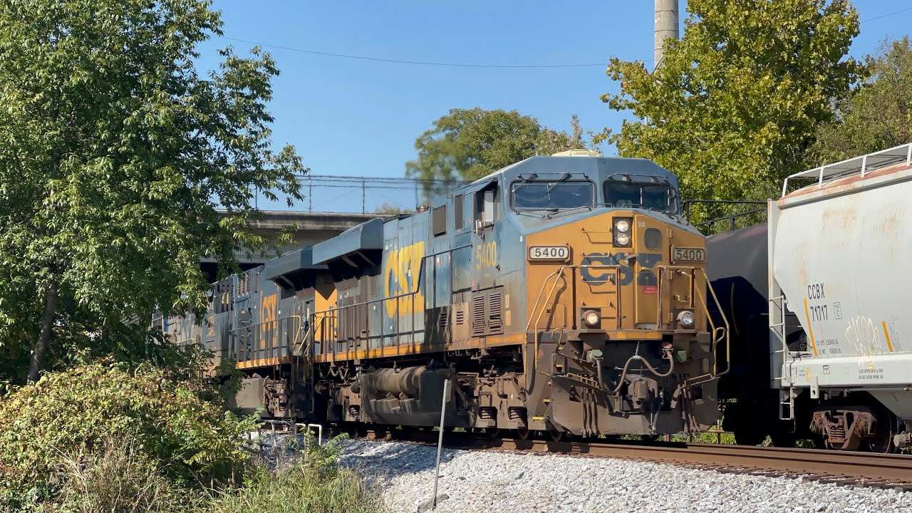 CSX ES40DC 5400 w/ K5LA Leads Stacks & Racks I141-04 on 10/5/24 - YouTube