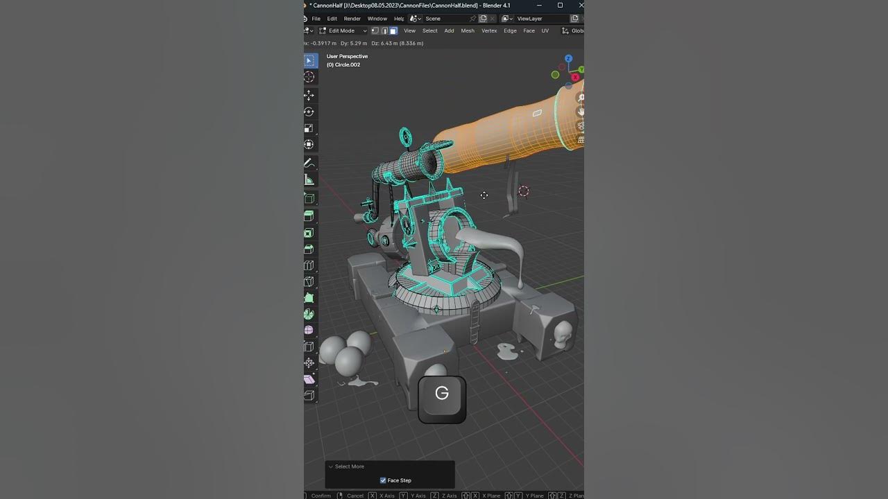 Blender: Select Linked (L) - YouTube
