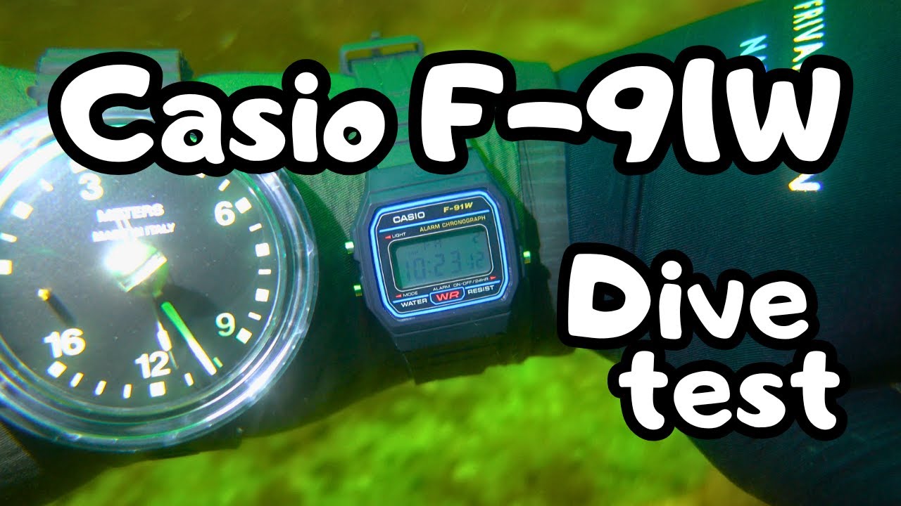 DIVING the LEGENDARY Casio F-91W │ Dive testing of watches - YouTube
