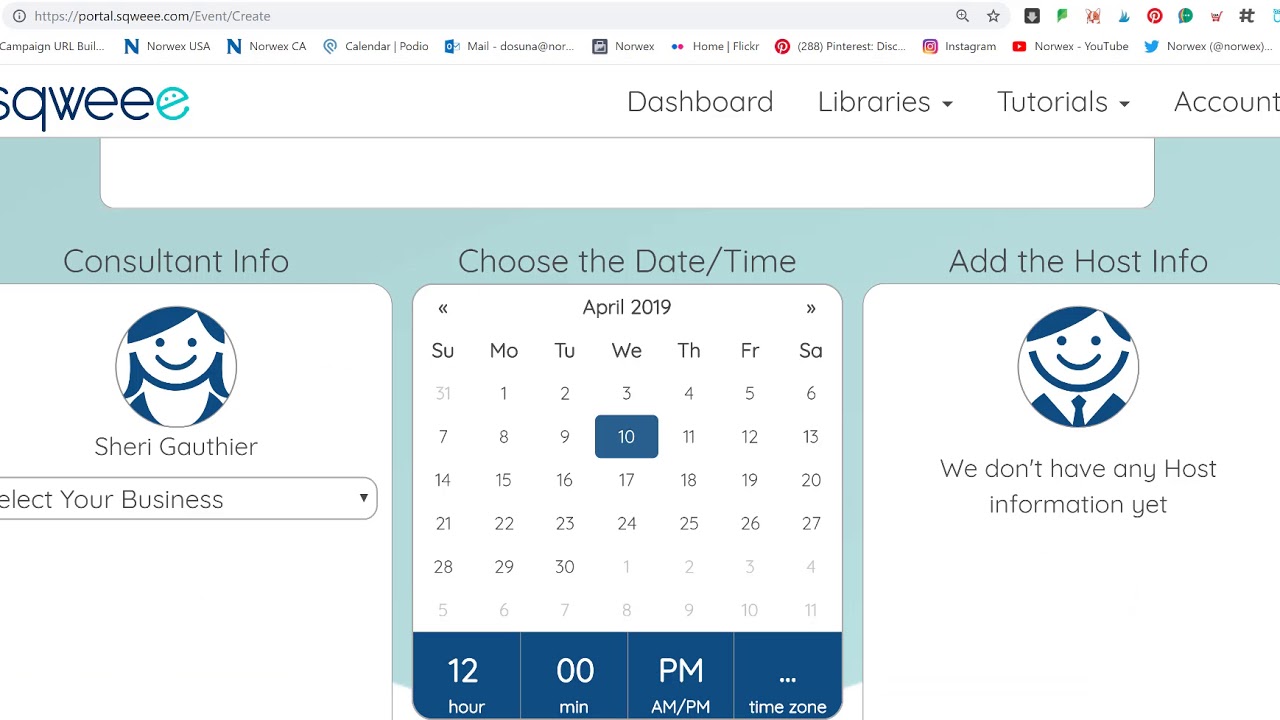 BEFORE: Creating the Sqweee Event - Title, description, Business and ...