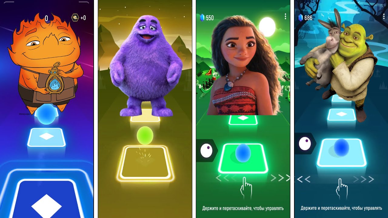 Elemental, Bernie Lumen 🆚 Grimace Shake 🆚 Moana 🆚 Shrek 🎶Who's the best ...