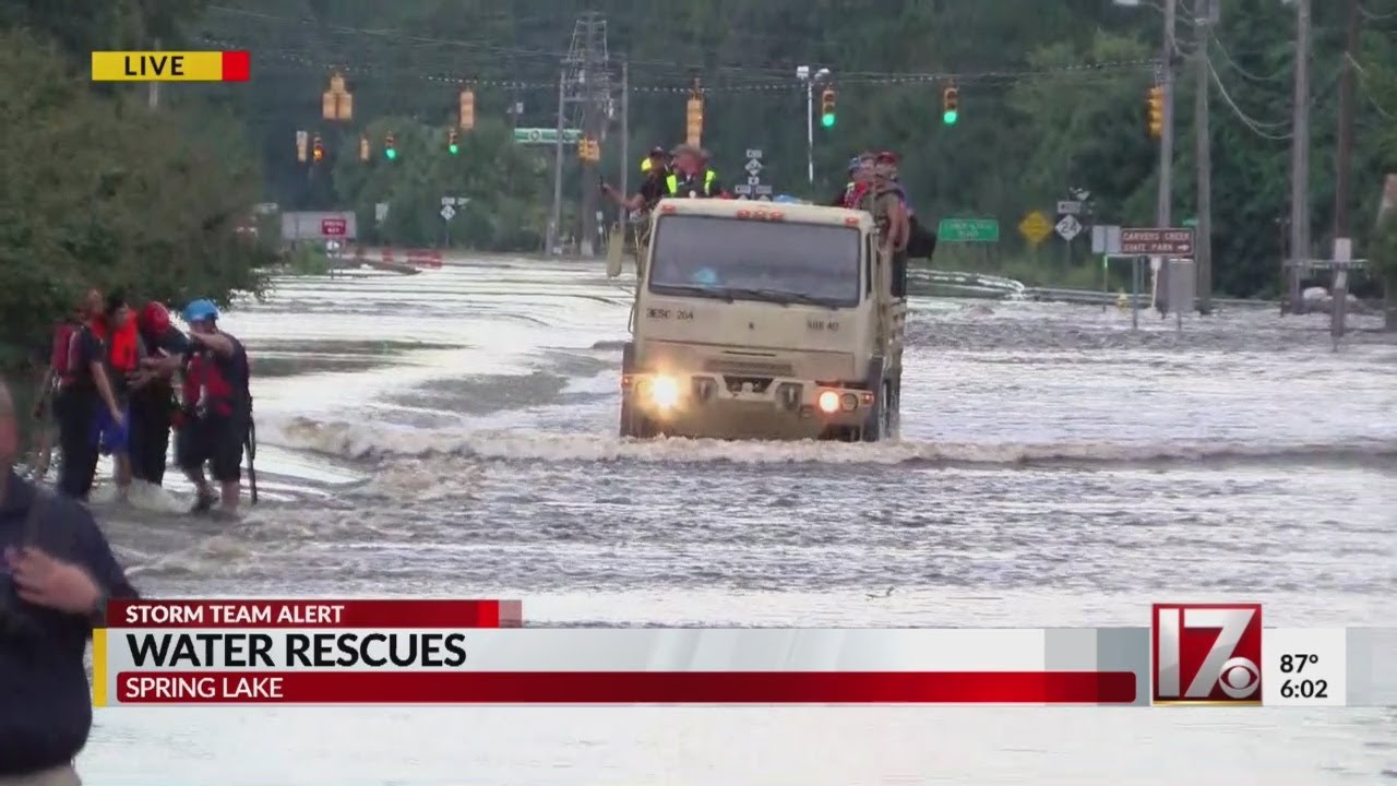 Flooding swallows homes, businesses in Spring Lake - YouTube