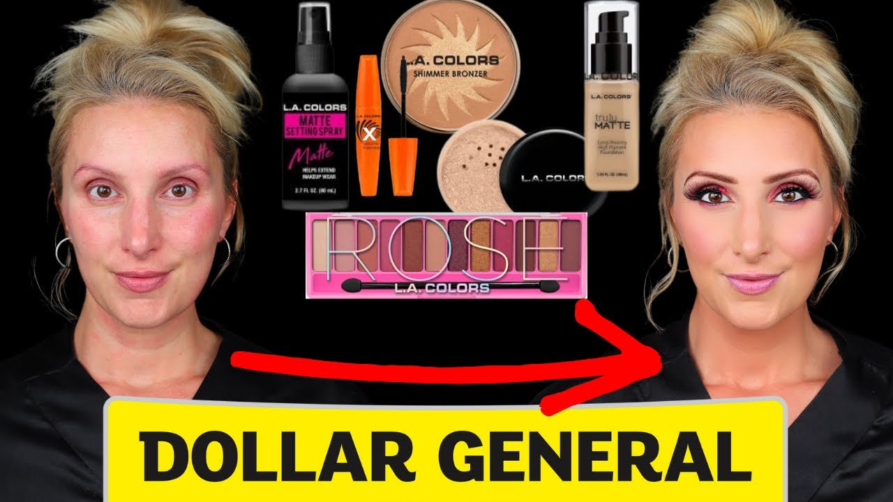 FULL FACE of Makeup from DOLLAR GENERAL | La Colors - YouTube