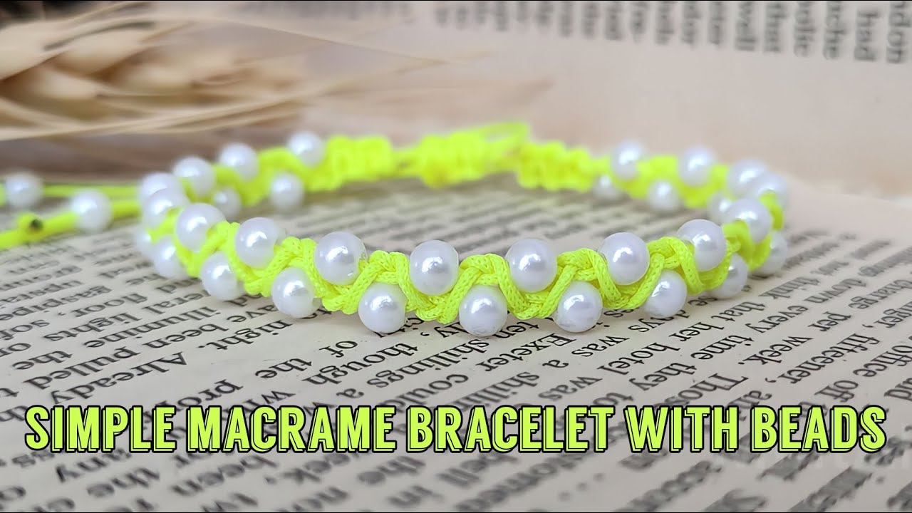Simple macrame bracelet with beads /macrame bracelet / DIY - YouTube
