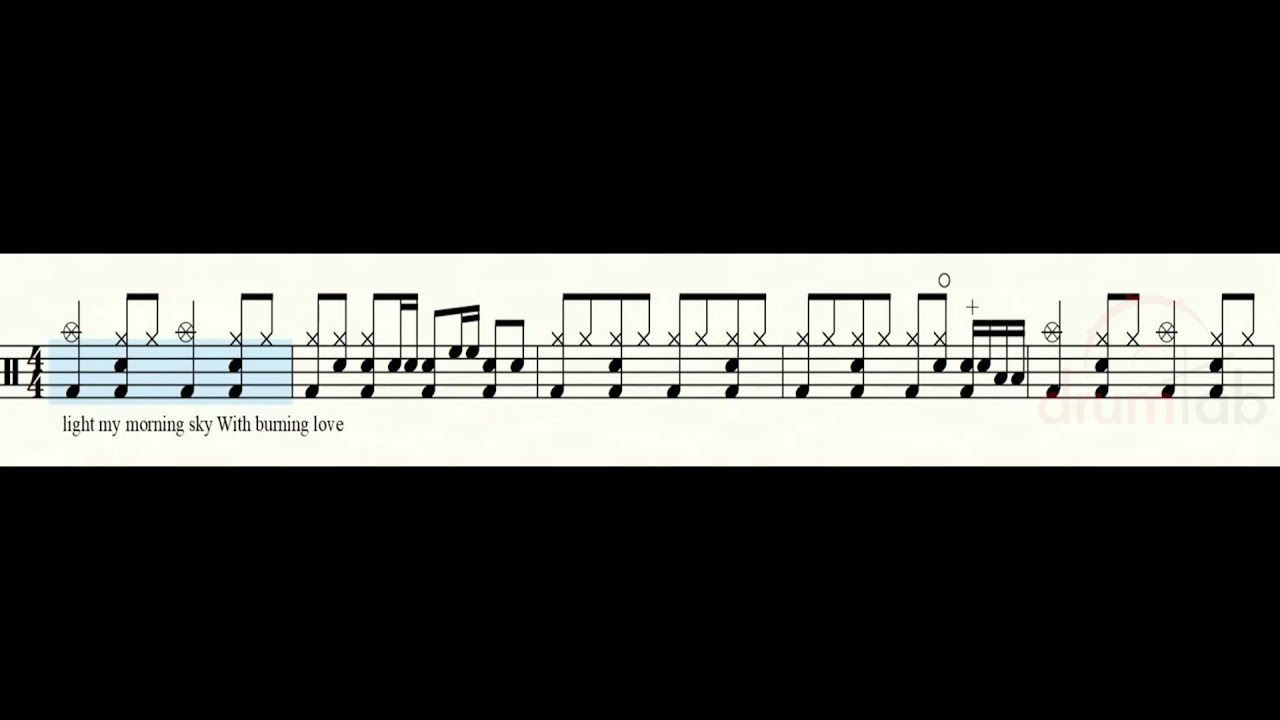 Burning Love(악보영상)-Elvis Presley #drumtab #드럼악보 #drumscore #drumsheetmusic #drumnotation - YouTube