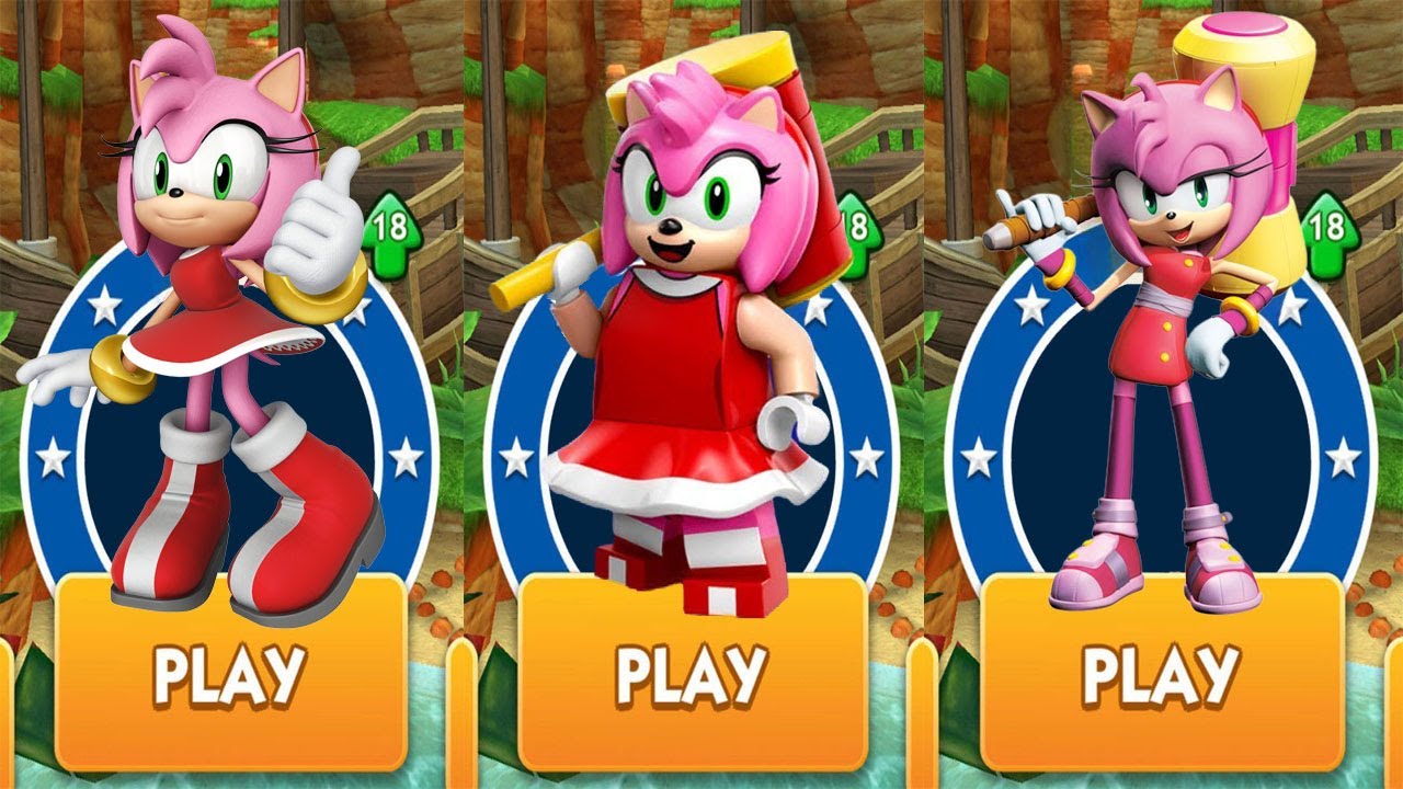 Sonic Dash - Amy Rose vs Lego Amy vs Sonic Dash 2: Amy Boom Android ...