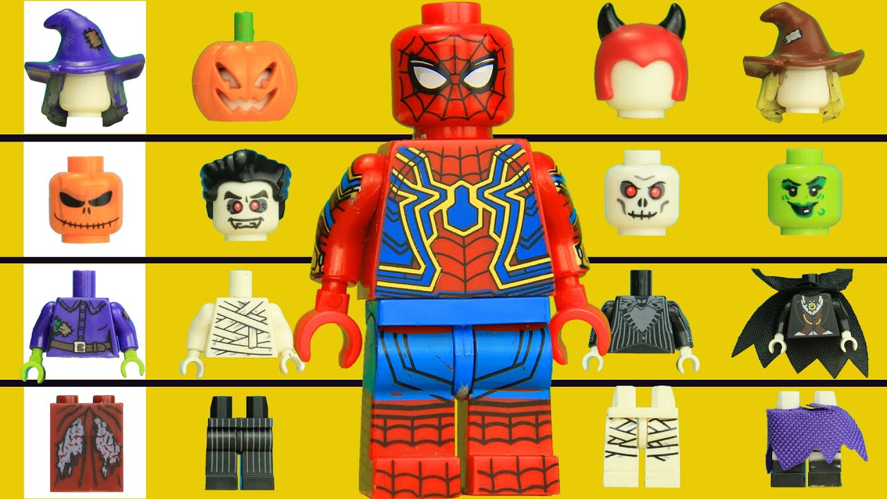 Spider-man Happy Halloween Customers Pumpkin Monster | Lego Stop Motion ...