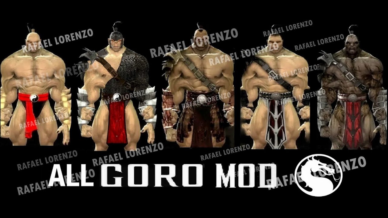Mortal Kombat All GORO MK Costume Skin PC Mod MK9 Komplete Edition MKKE ...
