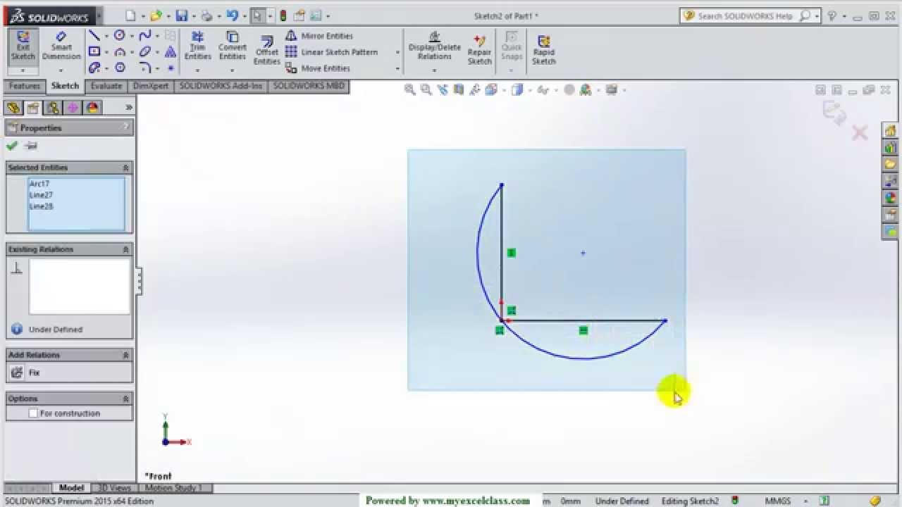 SolidWorks 2015 lecture 1 1 1 4 Part Sketch 2D Spline Slot Arc Ellipse ...