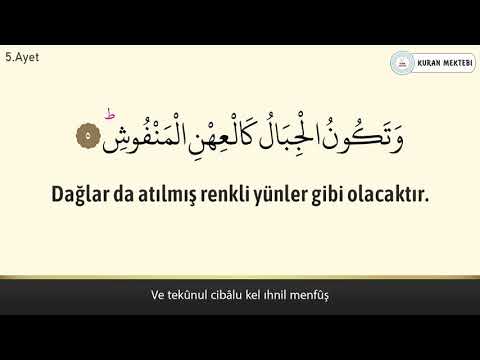 Karia suresi anlamı dinle Fatih Çollak (Karia suresi arapça yazılışı okunuşu ve meali)
