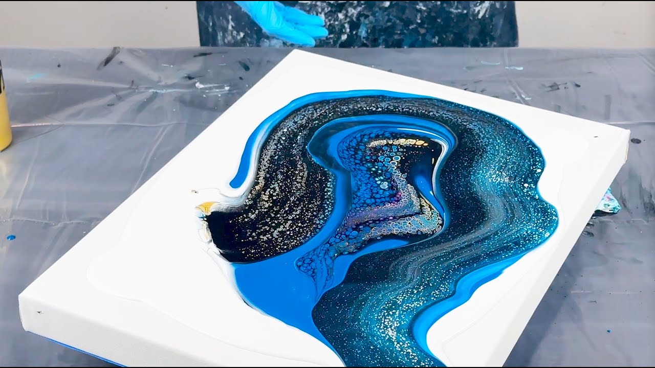 Swiping Cells~Hide and Reveal Technique~Acrylic Pouring~Acrylic ...