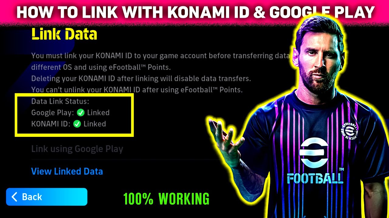 How To Link eFootball Account With *KONAMI ID & GOOGLE PLAY GAMES ...