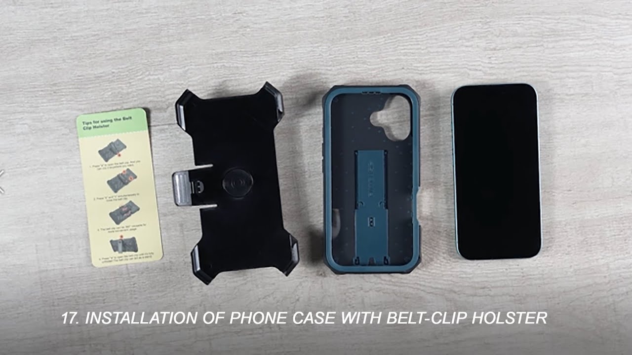 17. Installation of Phone Case with Belt Clip Holster #fntcase - YouTube