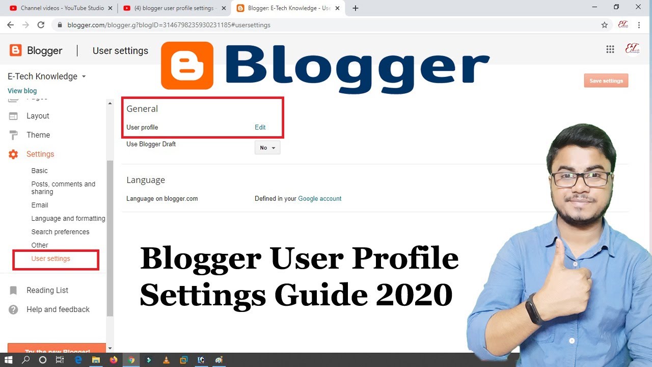 Blogger User Profile Settings 2020 Customize Your Blogger Profile Blogger User Profile Settings 2020 Customize Your Blogger Profile
