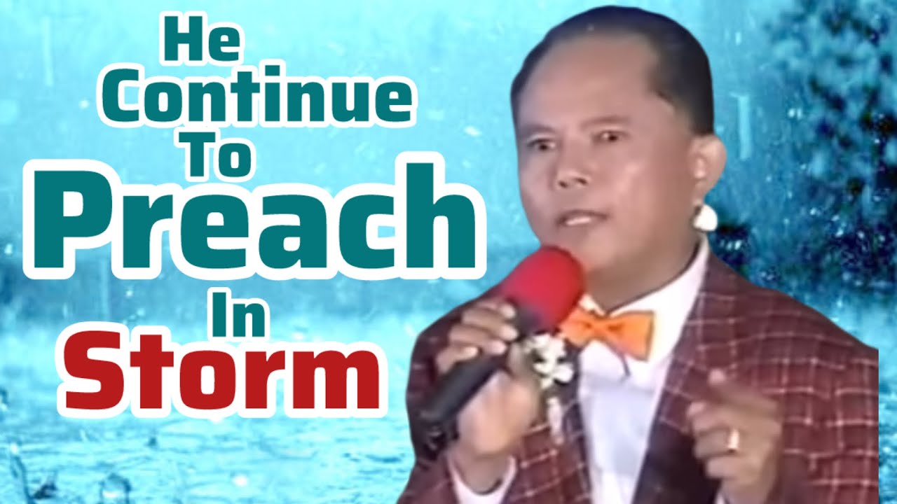 Bro. Mike Velarde continues to preach in the middle of typoon (playback ...