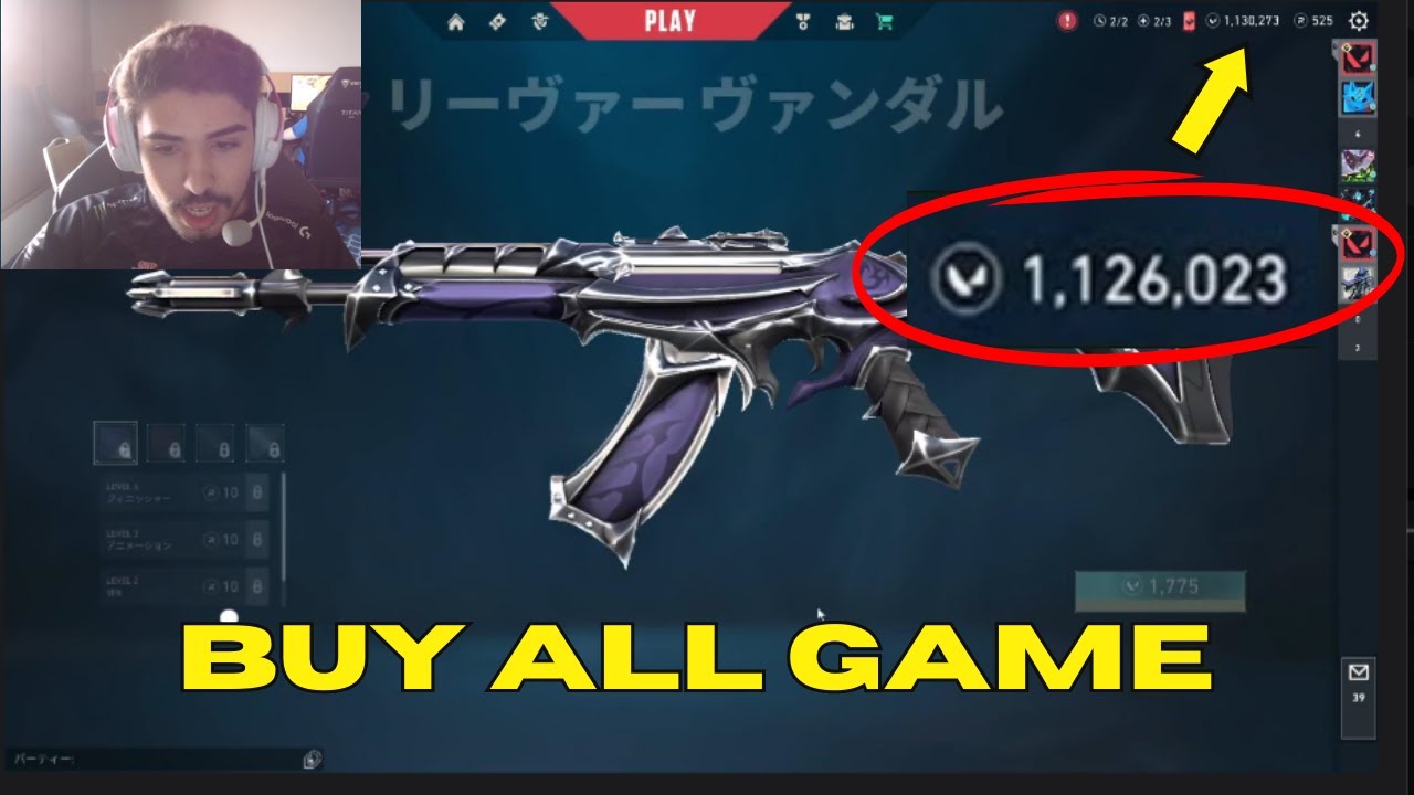 Aspas Goes Crazy in VALORANT! Buying Every Skin on Night Market - YouTube