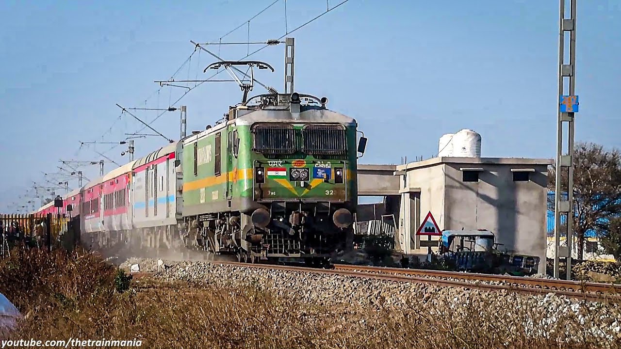 LHB And ICF Electric Trains Passing Through The Caution ⚠️ Area ...