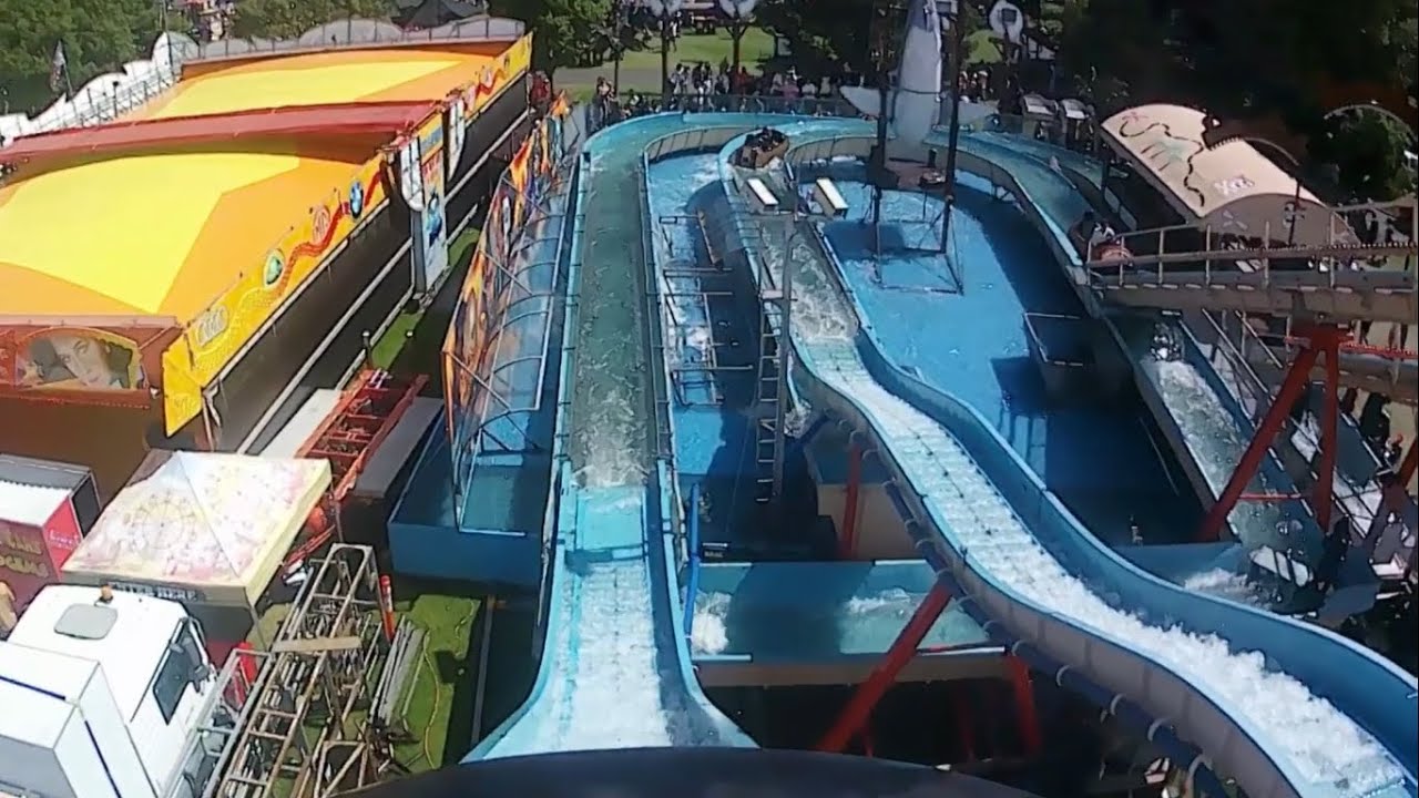 Pirates Revenge Log Flume POV | Australia's Best Travelling Water Ride ...