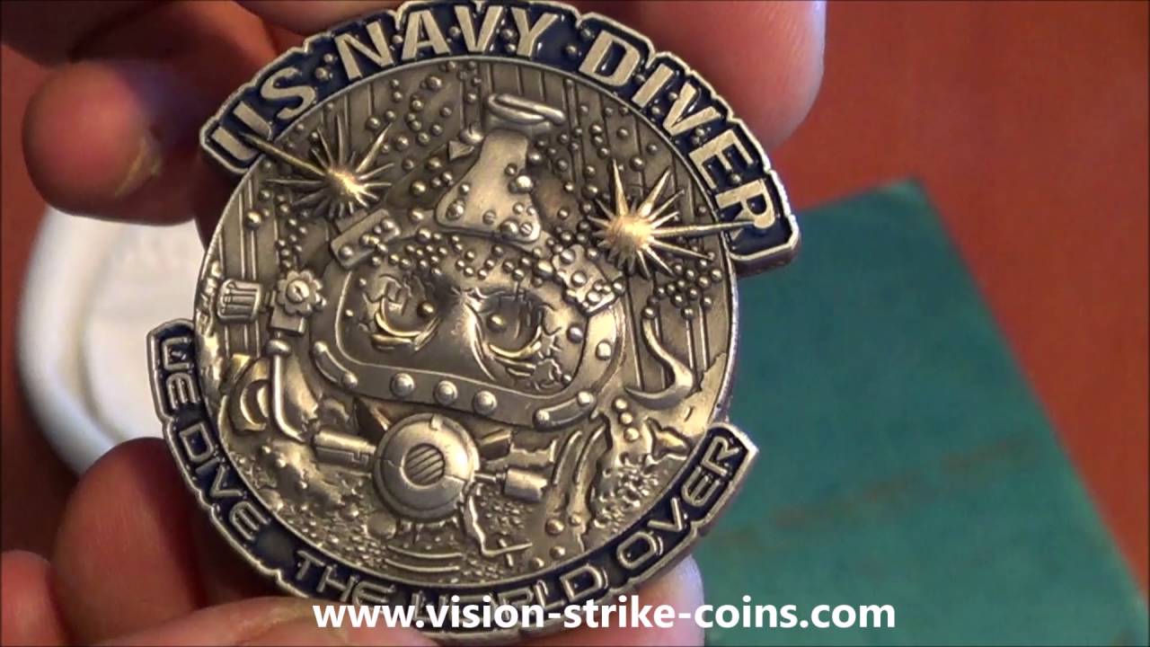 US Navy Diver We Dive the World Over Coin - YouTube