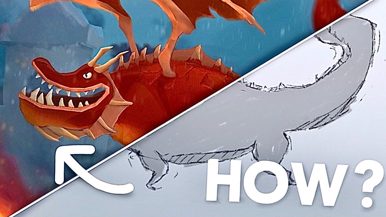 How I made This Drawing of a Dragon!|digital art process start to ...