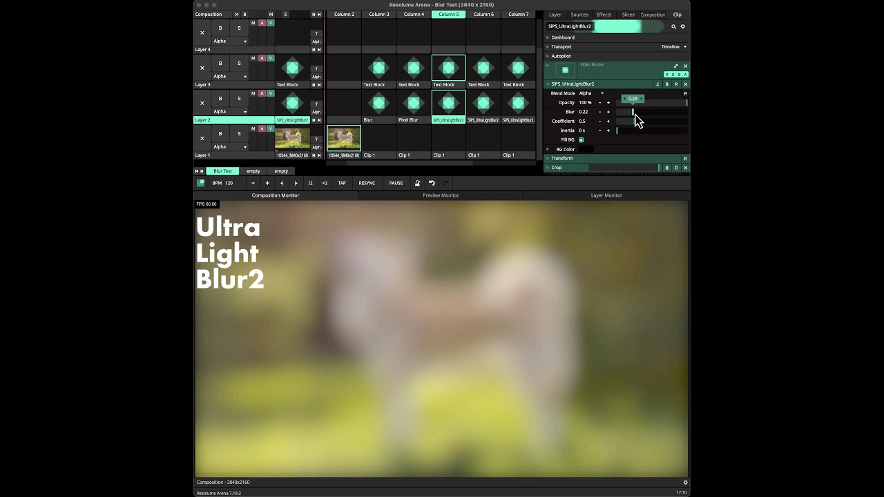 [Resolume Plugin] UltraLightBlur2 (made with Wire) - YouTube