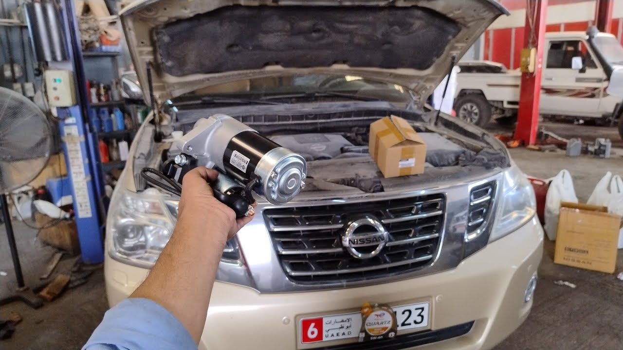 Nissan Patrol y62 Starter Motor Replacement Step by Step - YouTube