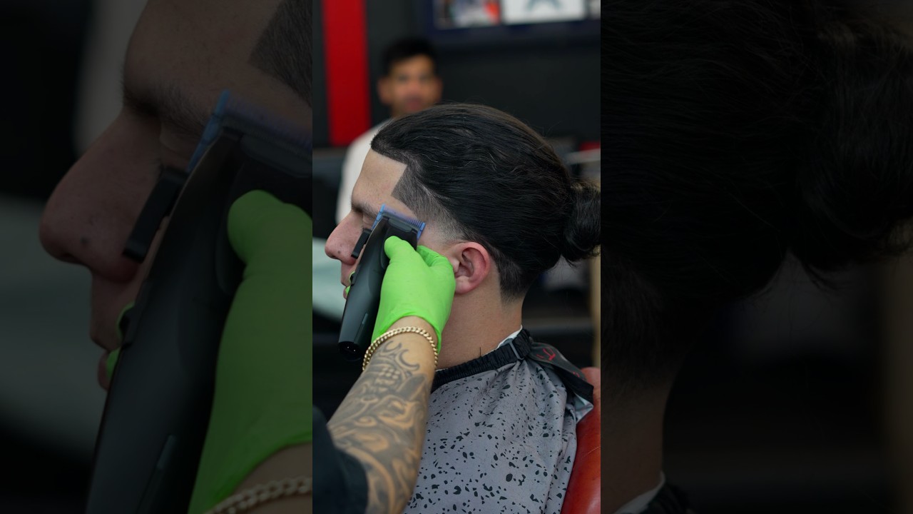 Taper with ponytail #barber #barbershop #barber #barberworld - YouTube