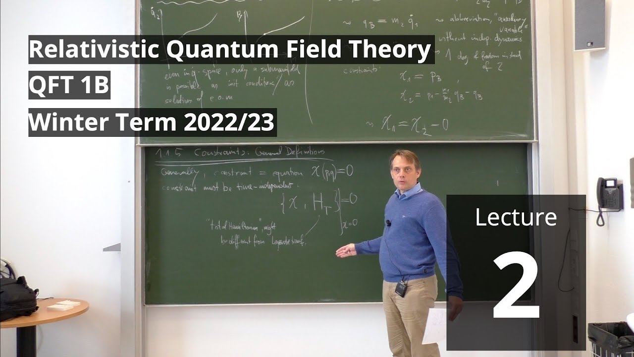 Lec. 2 - Relativistic Quantum Field Theory (winter 2022/23) · TU Dresden - YouTube